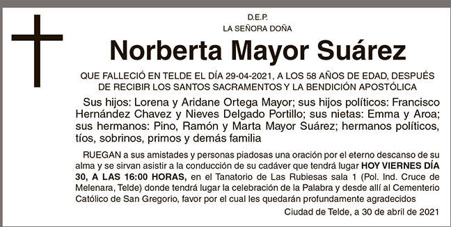 Norberta Mayor Suárez | Canarias7