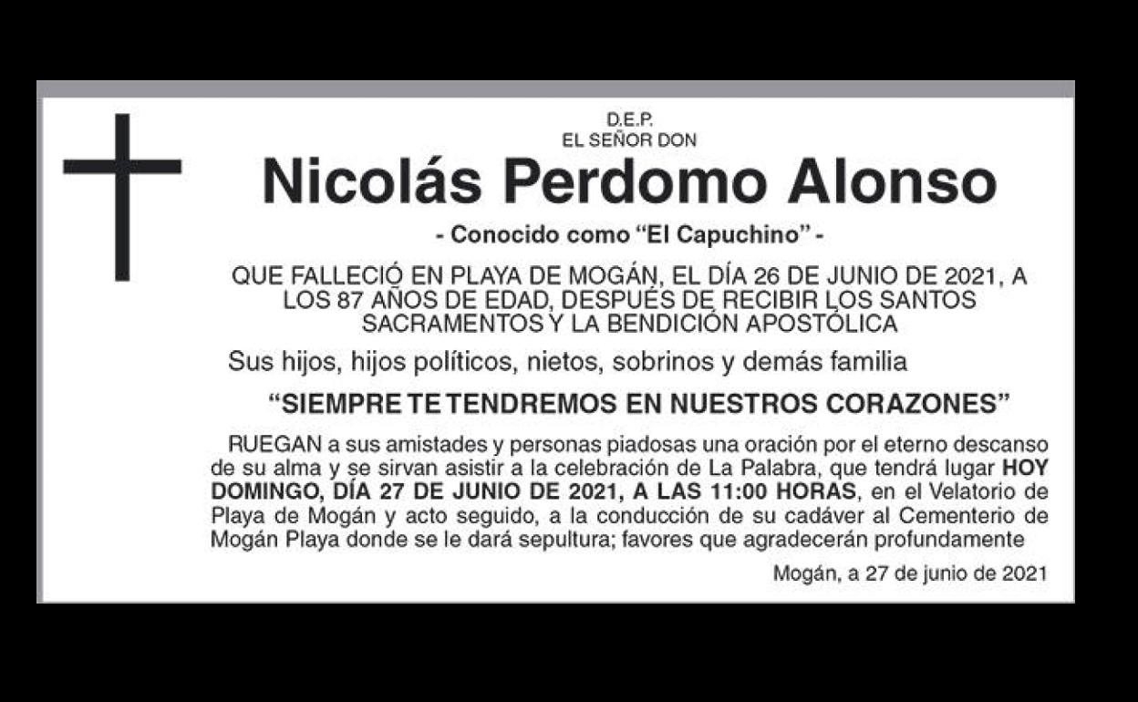Nicolás Perdomo Alonso | Canarias7