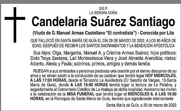 Candelaria Suárez Santiago | Canarias7