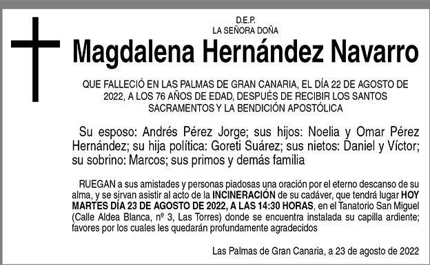 Magdalena Hernández Navarro | Canarias7
