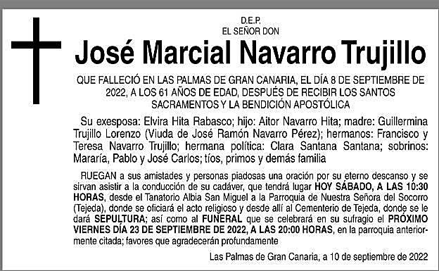 José Marcial Navarro Trujillo | Canarias7