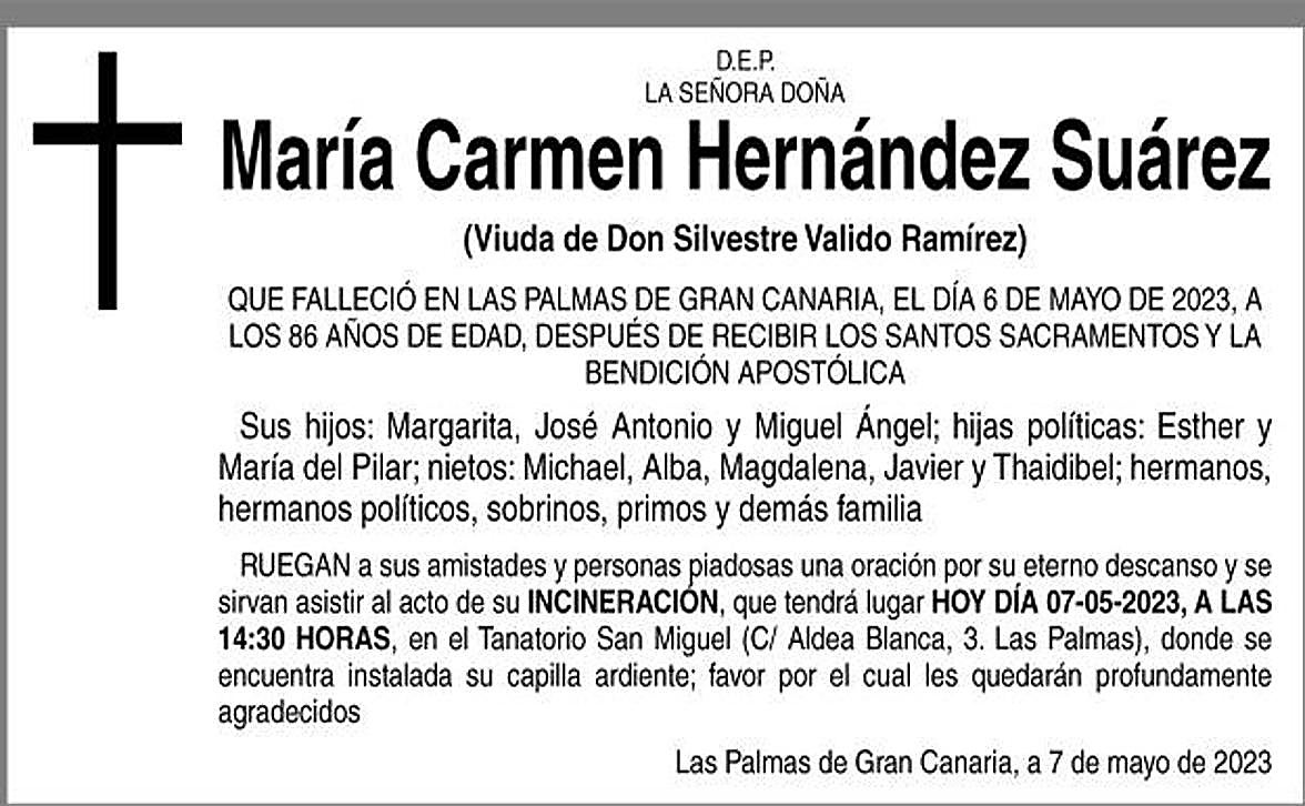 María Carmen Hernández Suárez | Canarias7