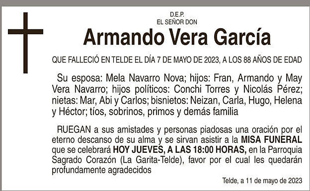 Armando Vera García | Canarias7