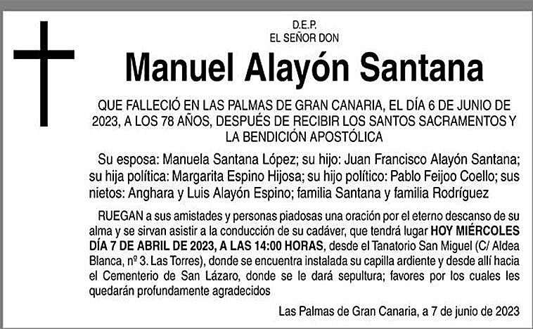 Manuel Alayón Santana | Canarias7