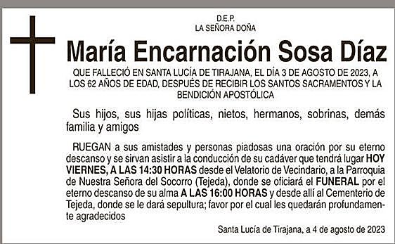 María Encarnación Sosa Díaz | Canarias7