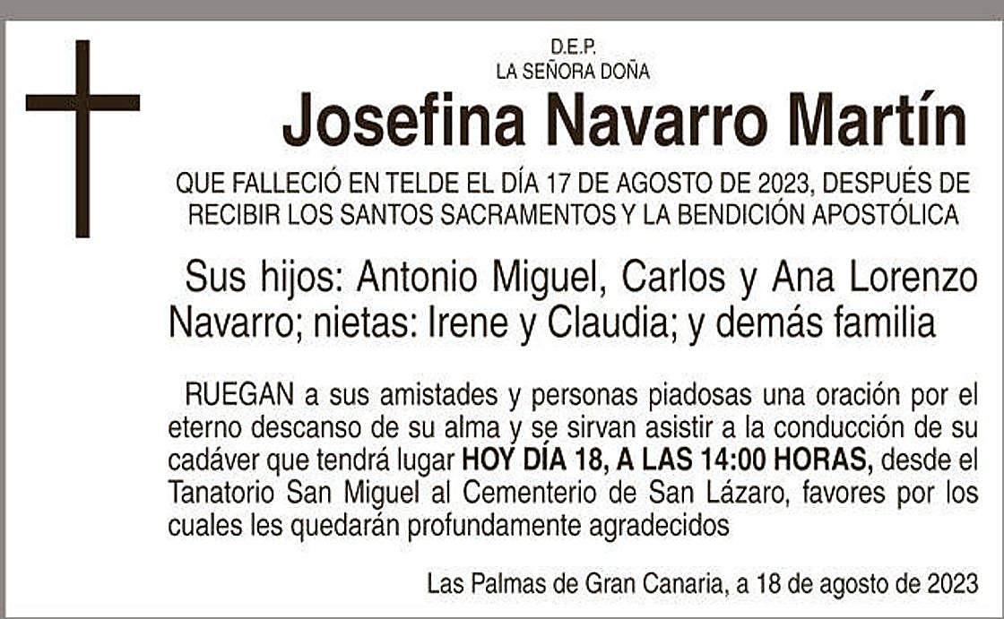 Josefina Navarro Martín | Canarias7