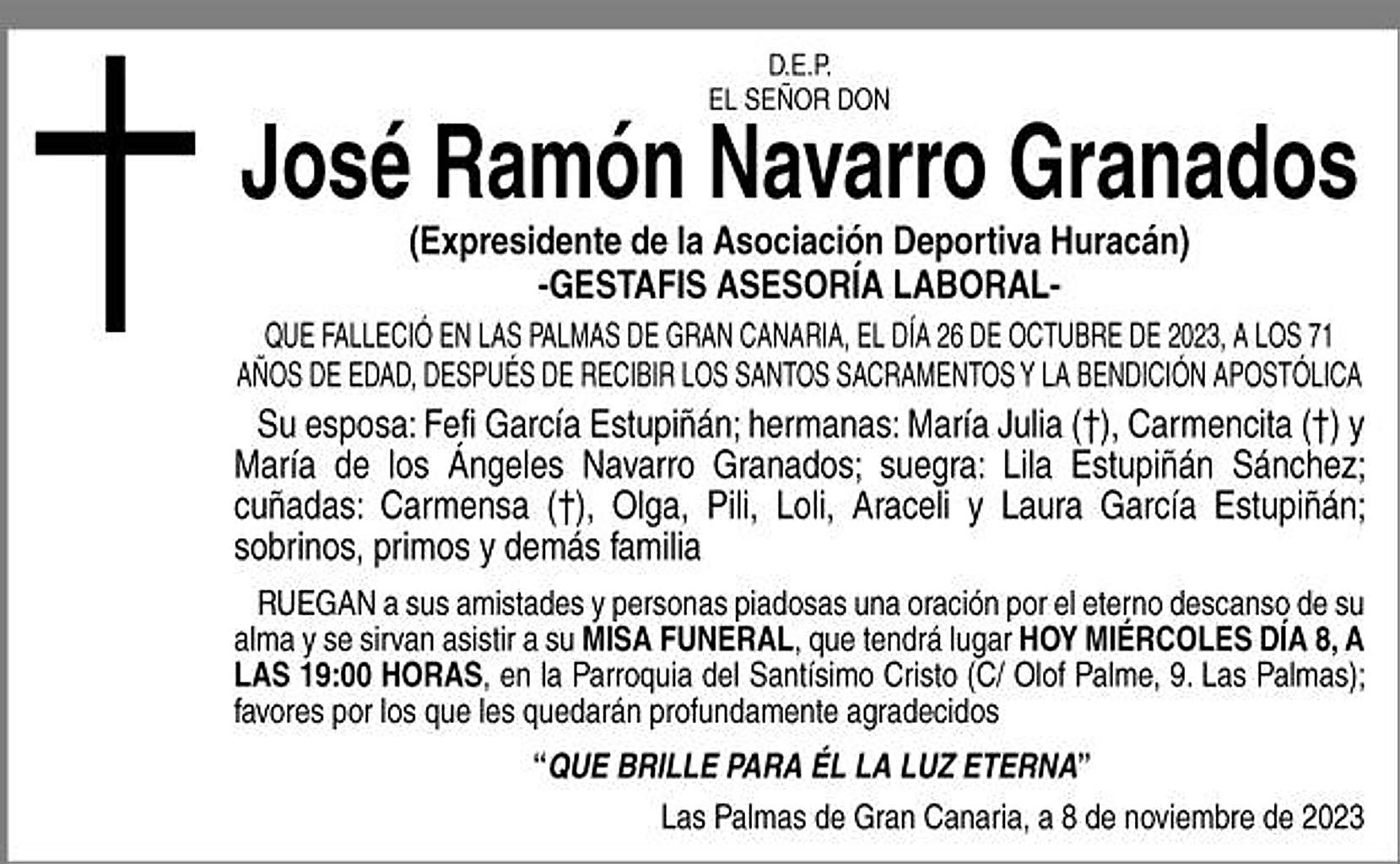 José Ramón Navarro Granados | Canarias7