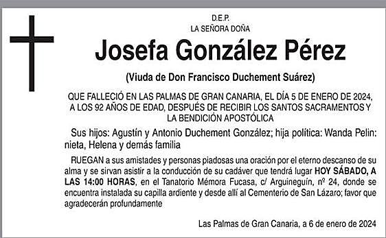 Josefa González Pérez | Canarias7