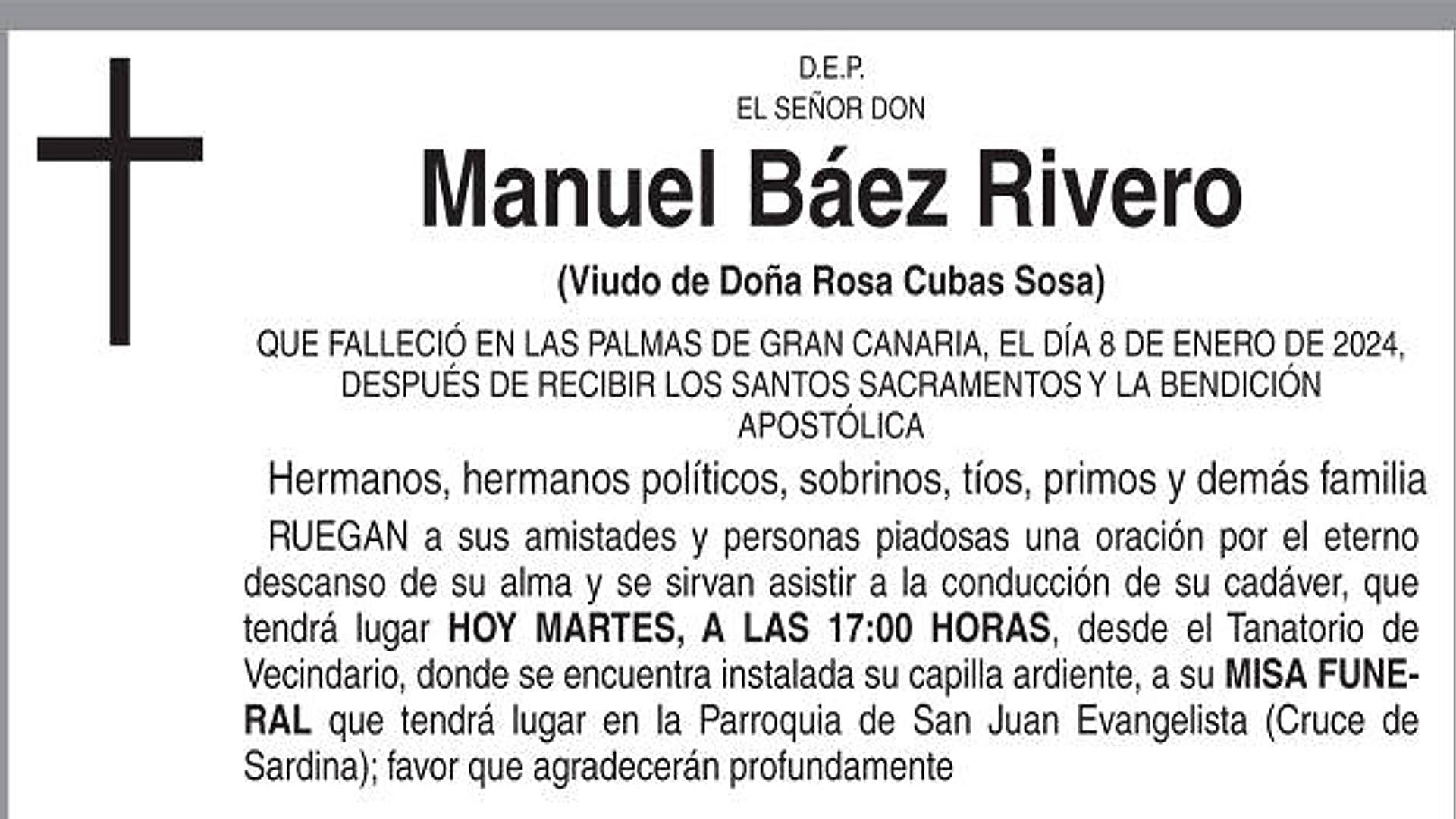 Manuel Báez Rivero | Canarias7