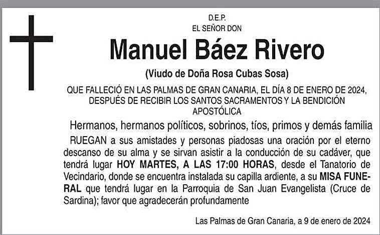 Manuel Báez Rivero | Canarias7