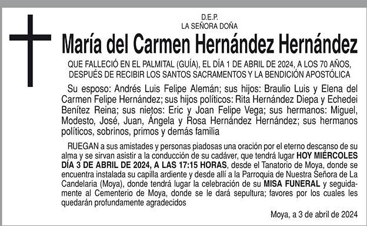 María del Carmen Hernández Hernández | Canarias7