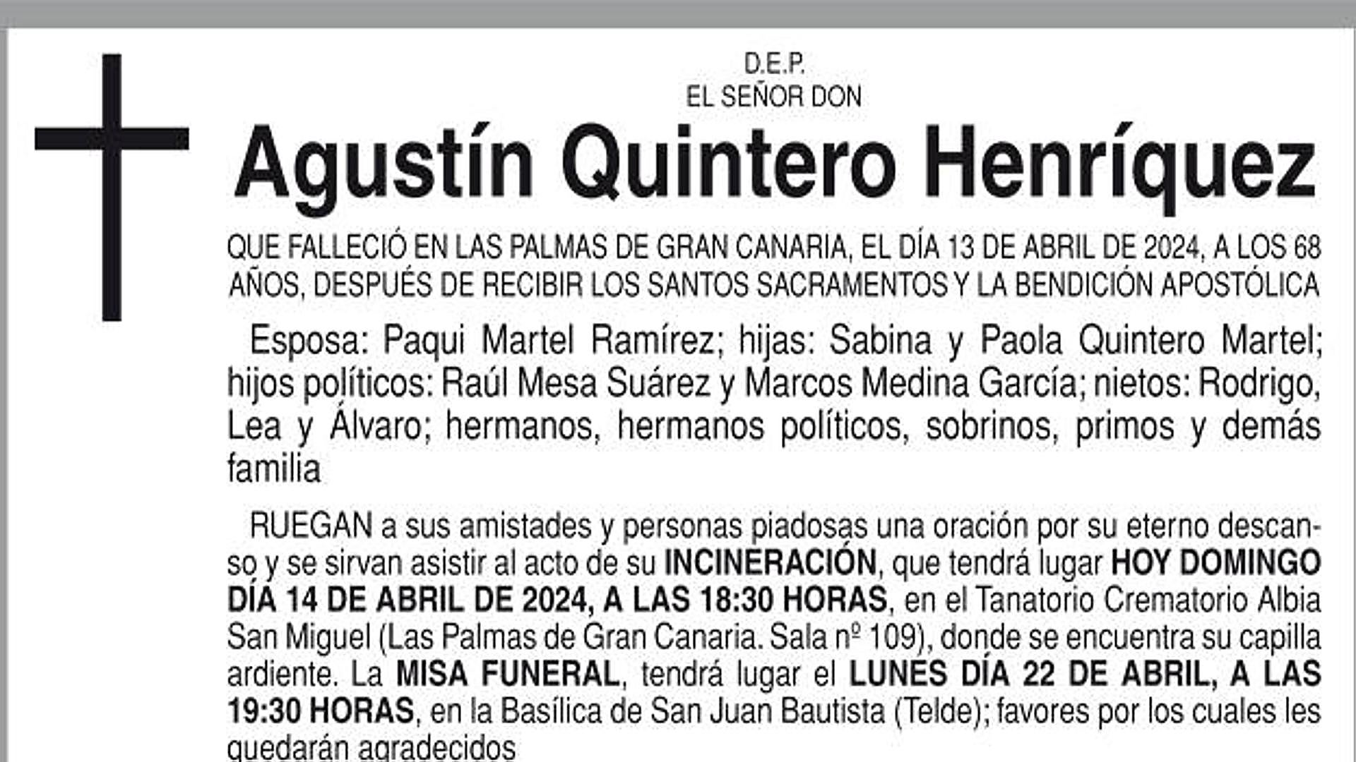 Agustín Quintero Henríquez | Canarias7