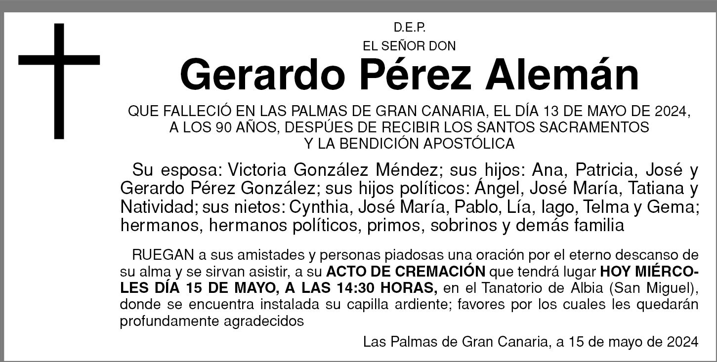 Gerardo Pérez Alemán | Canarias7