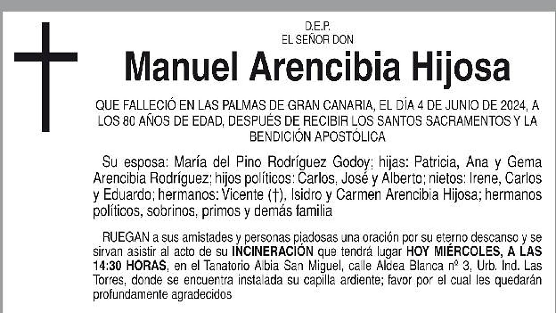 Manuel Arencibia Hijosa | Canarias7