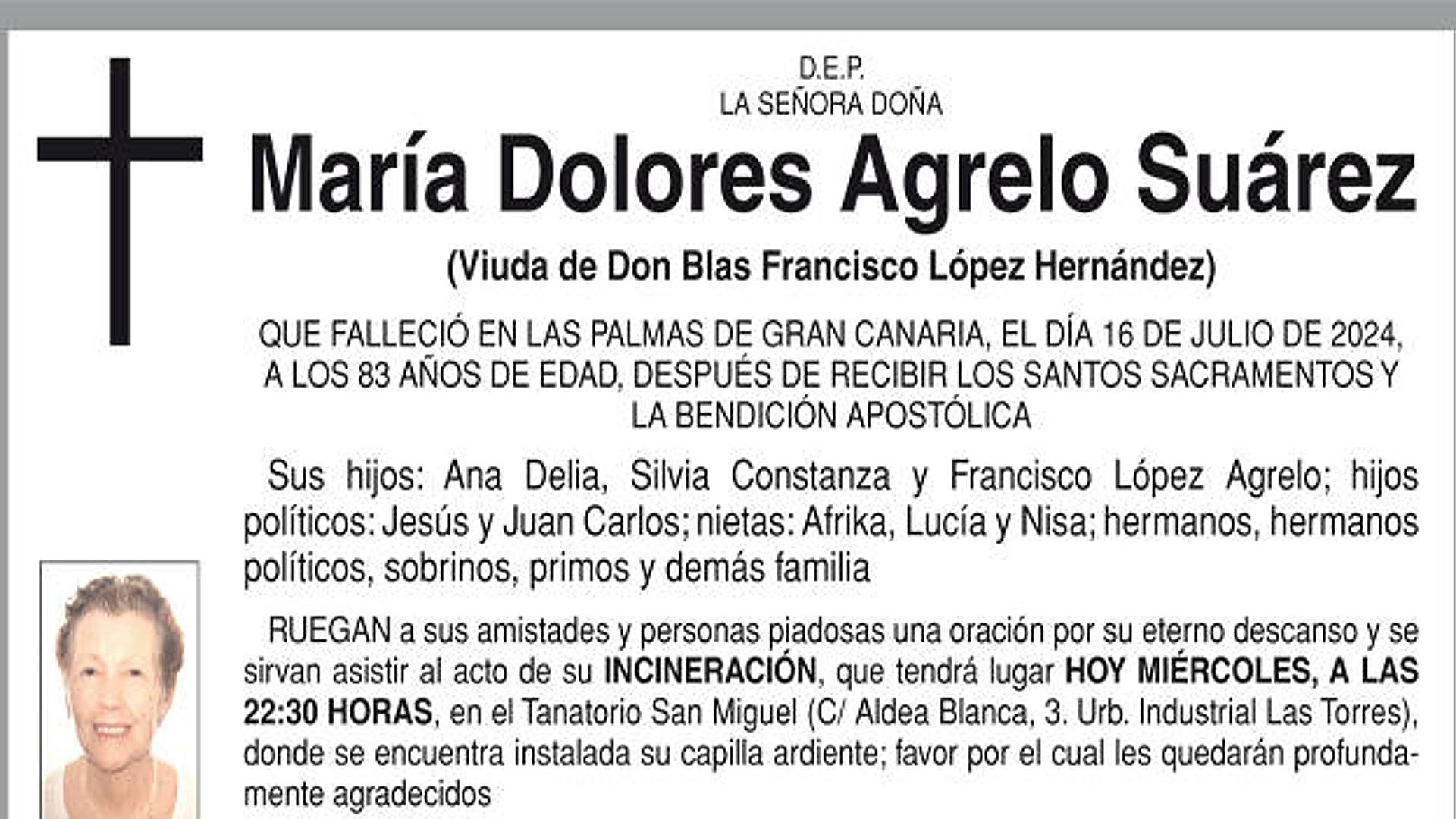María Dolores Agrelo Suárez | Canarias7