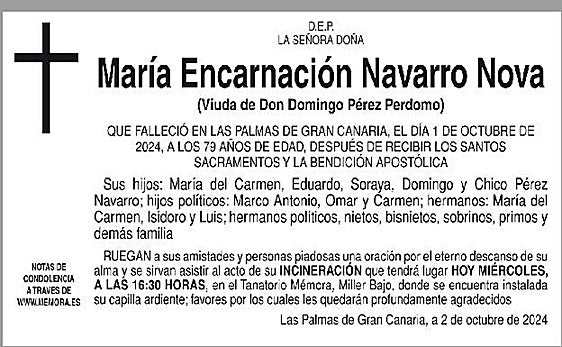 María Encarnación Navarro Nova | Canarias7