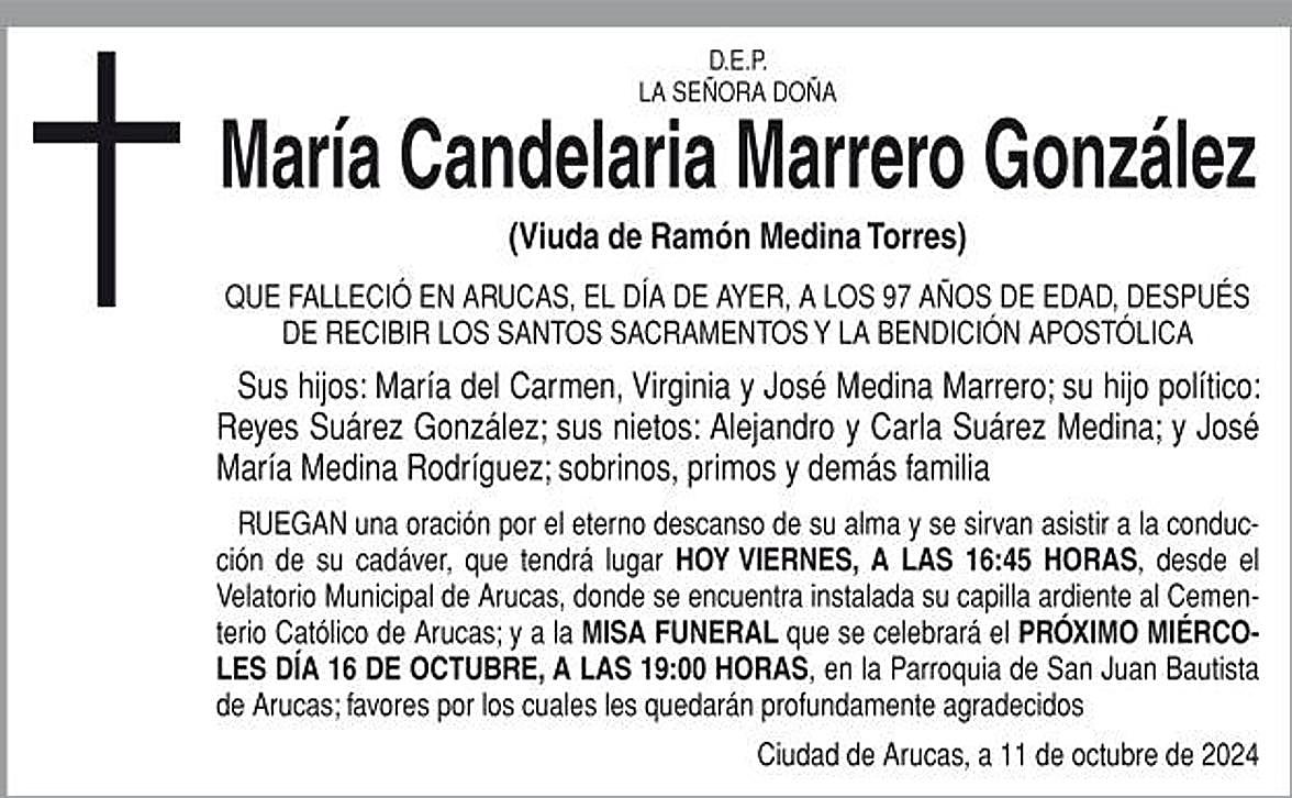 María Candelaria Marrero González | Canarias7
