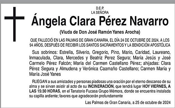 Ángela Clara Pérez Navarro | Canarias7