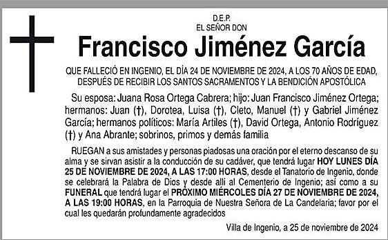 Francisco Jiménez García | Canarias7