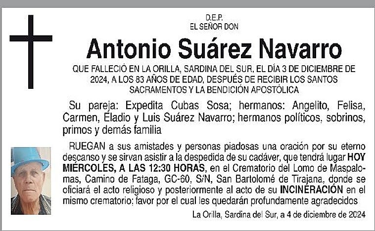 Antonio Suárez Navarro | Canarias7