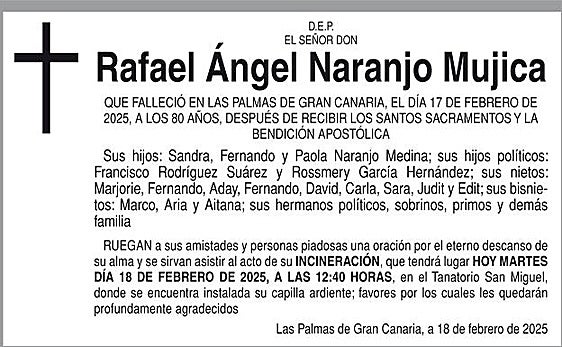 Rafael Ángel Naranjo Mujica | Canarias7