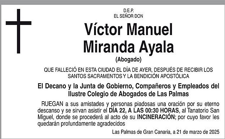 Víctor Manuel Miranda Ayala | Canarias7