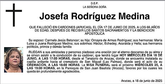 Josefa Rodríguez Medina | Canarias7