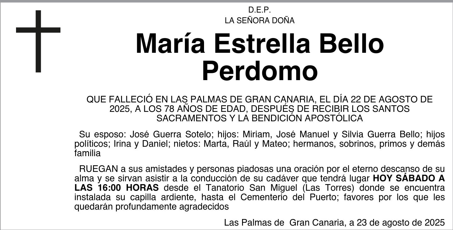 María Estrella Bello Perdomo | Canarias7