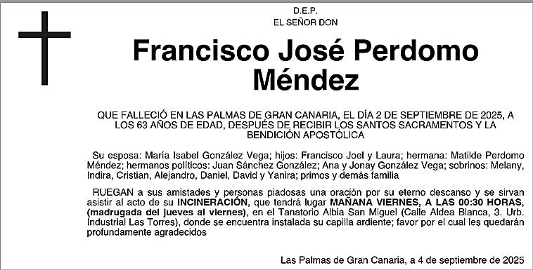 Francisco José Perdomo Méndez | Canarias7