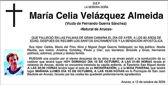 María Celia Velázquez Almeida | Canarias7