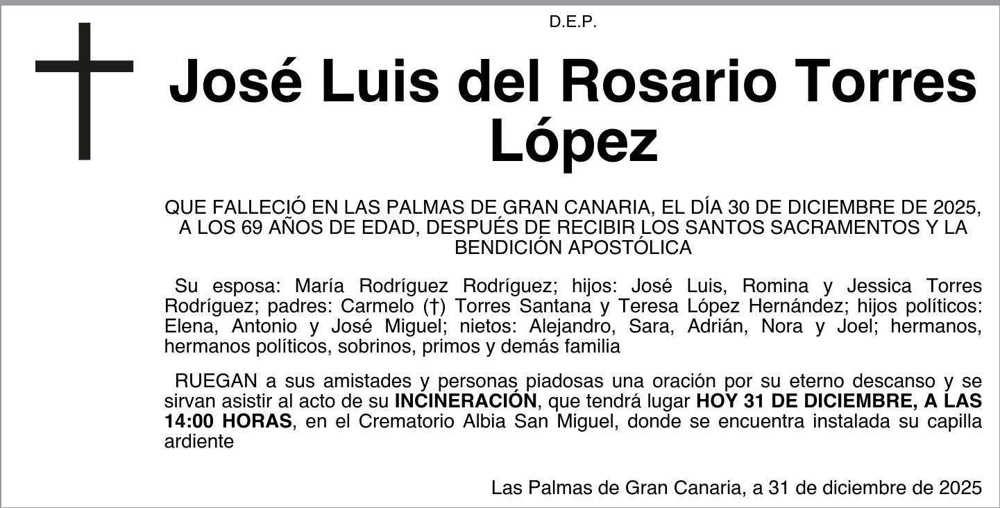 José Luis del Rosario Torres López | Canarias7