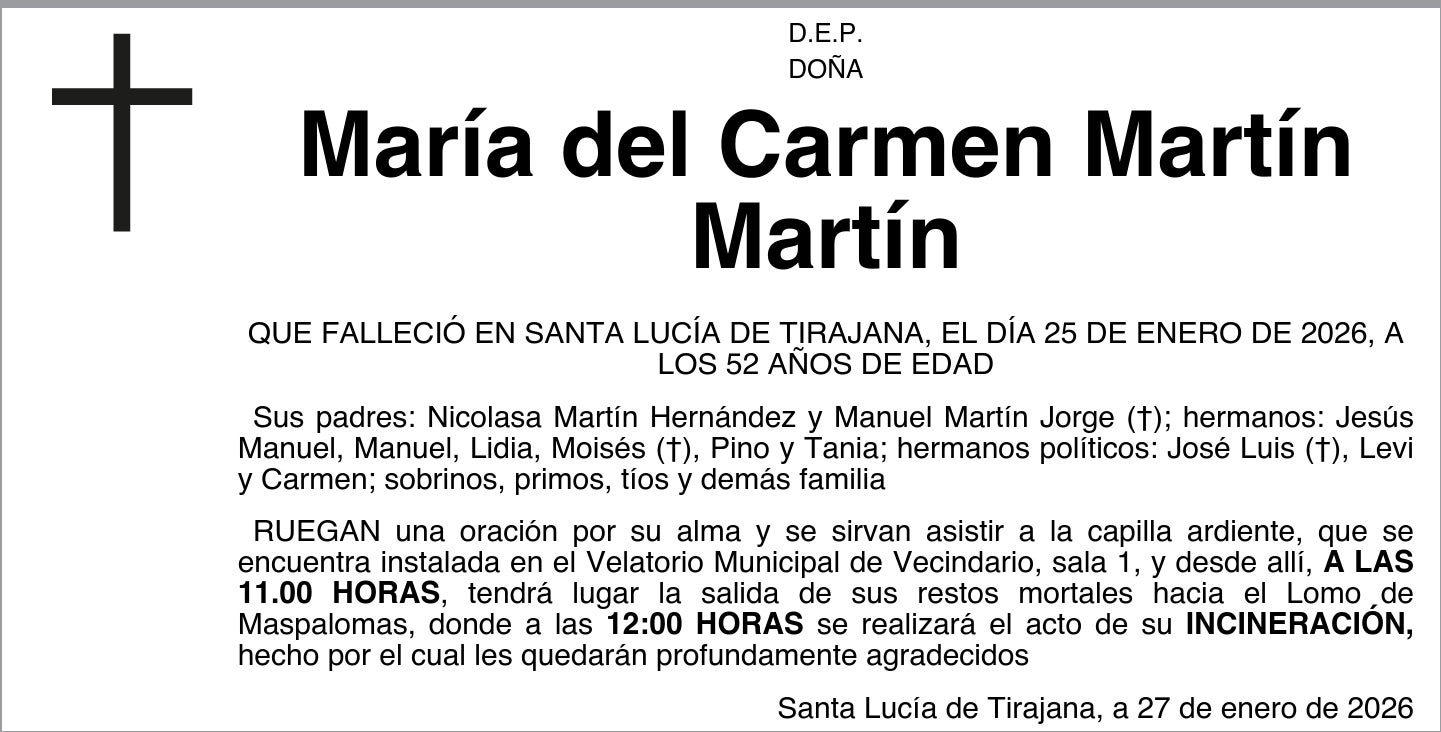 María del Carmen Martín Martín | Canarias7