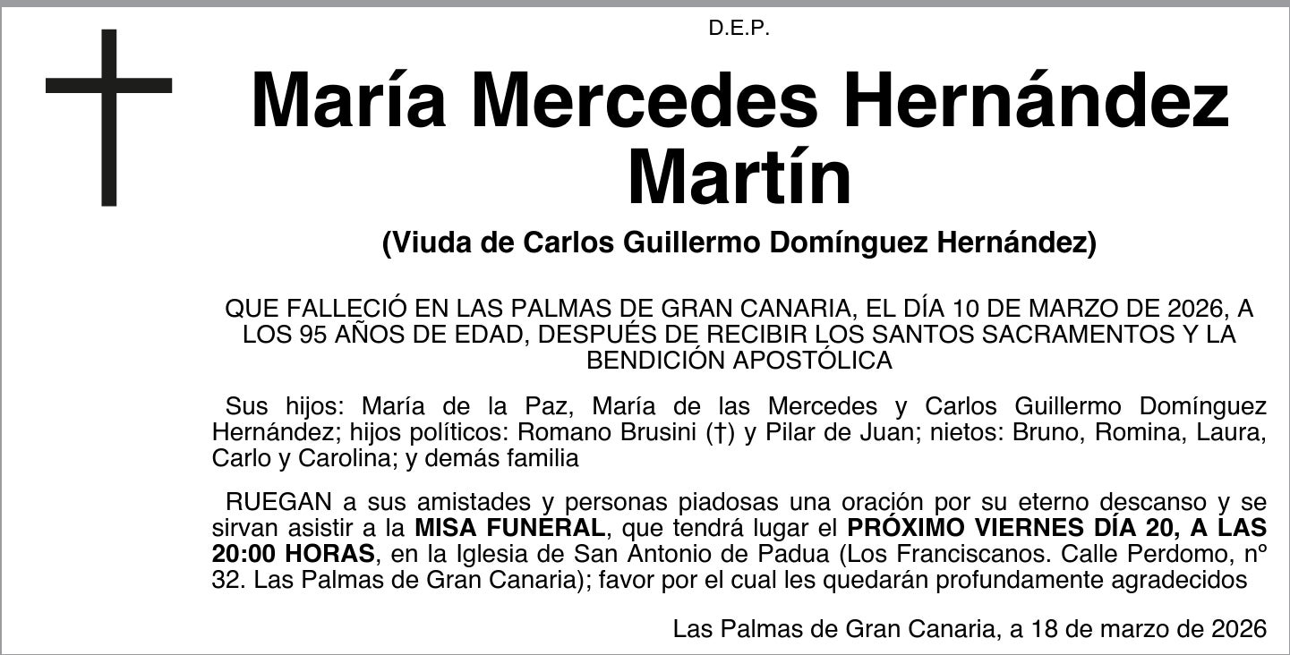 María Mercedes Hernández Martín | Diario de noticias de Gran Canaria y ...
