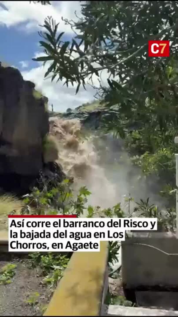 Así corre el barranco del Risco y la bajada del agua en Los Chorros, en ...