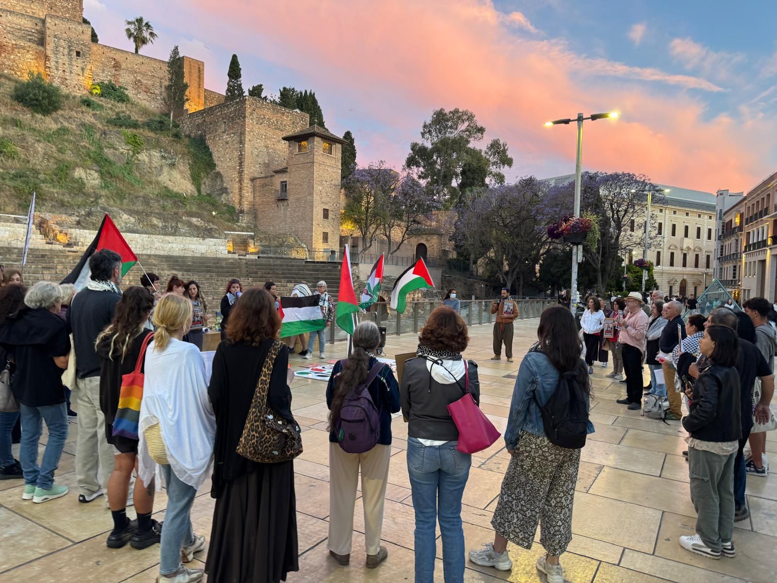 Concentración en Málaga en apoyo de la flotilla a Gaza y los detenidos ...