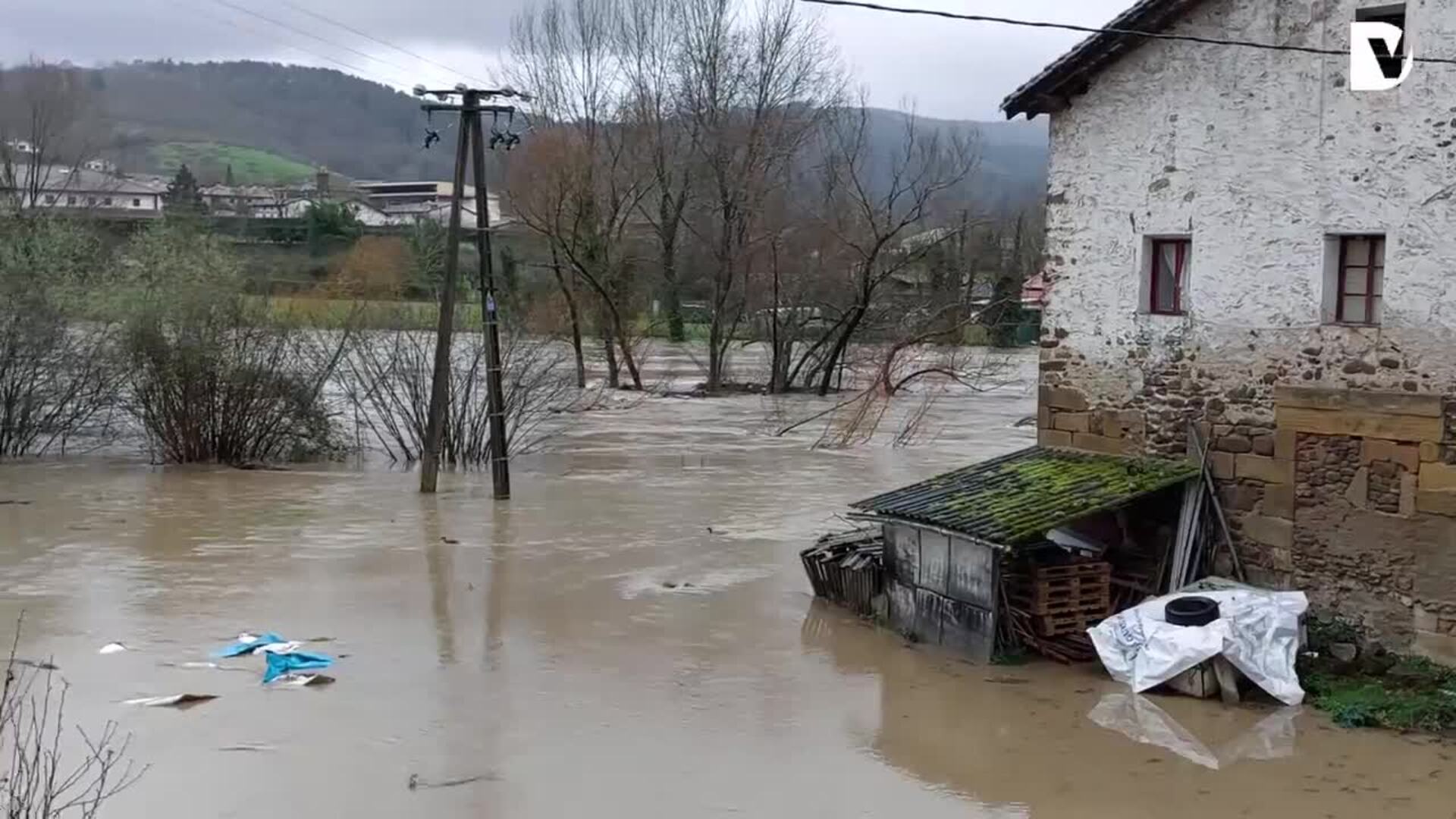 El Oria se desborda a su paso por Zubieta | El Diario Vasco