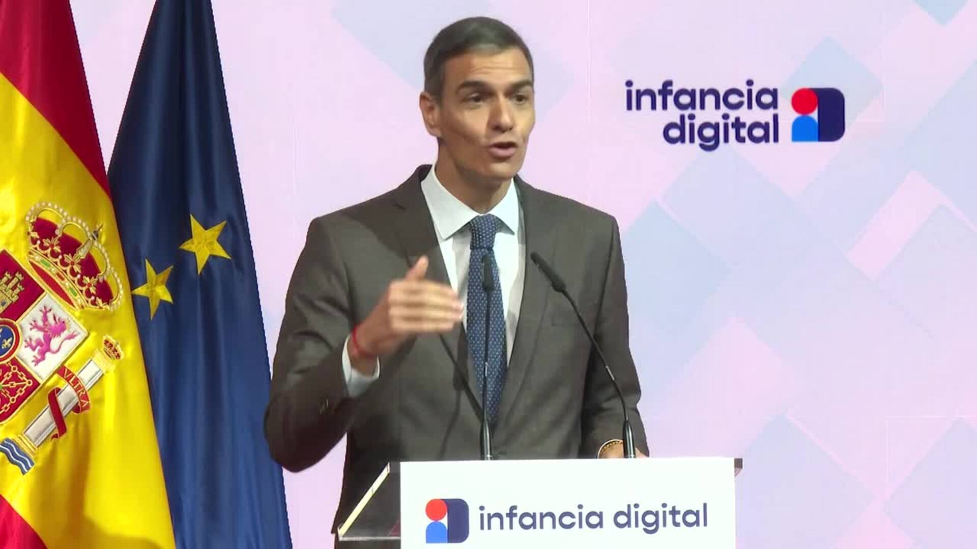 Sánchez "exige" a grandes tecnológicas que protejan a los niños en el entorno digital | El ...
