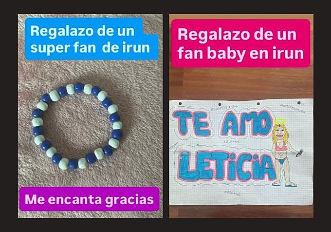 Los regalos de los fans que emocionaron a Leticia Sabater en Irun: «Me ...
