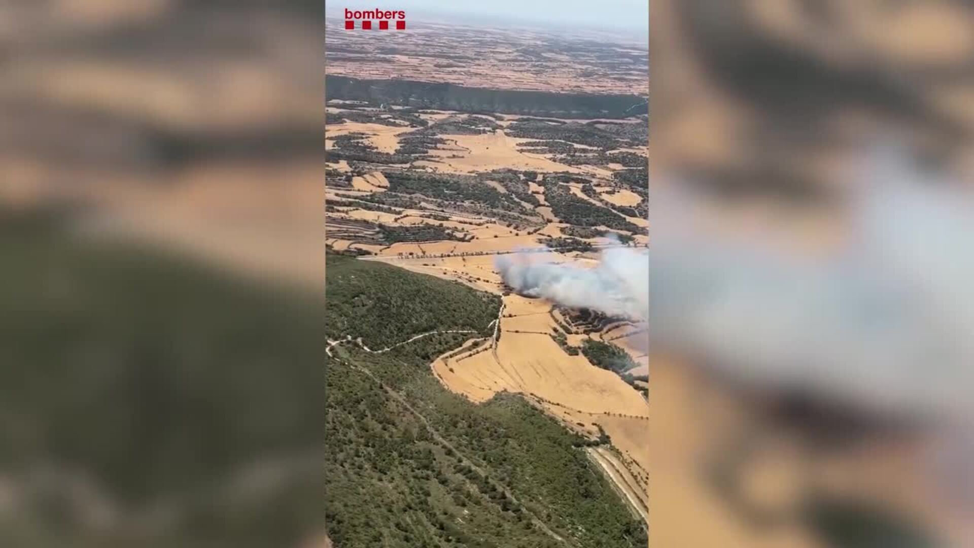 Estabilizado el incendio de vegetación en Sanaüja (Lleida), en el que ...