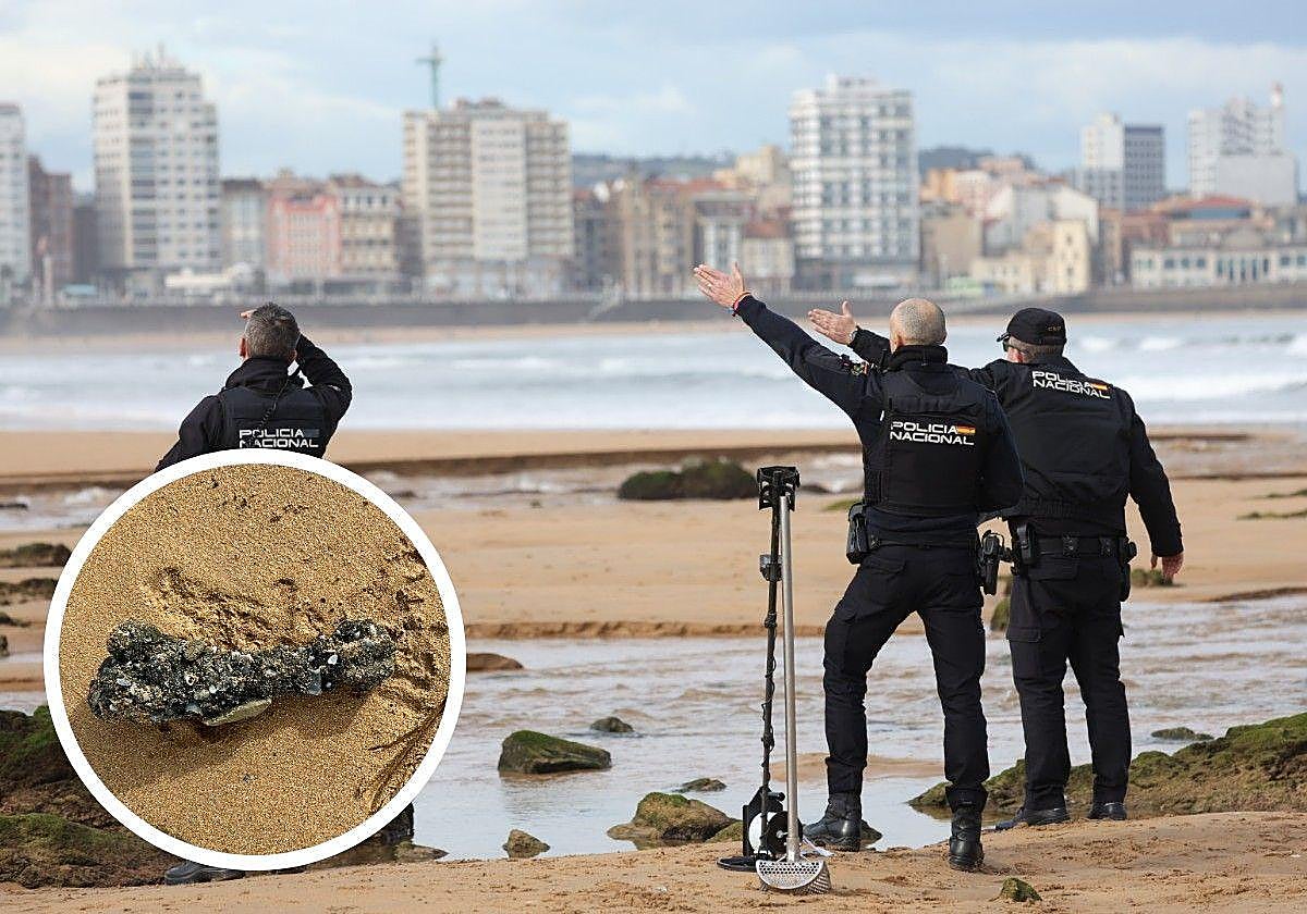 Amplio despliegue en Gijón por la aparición de un obús en la Ería del ...