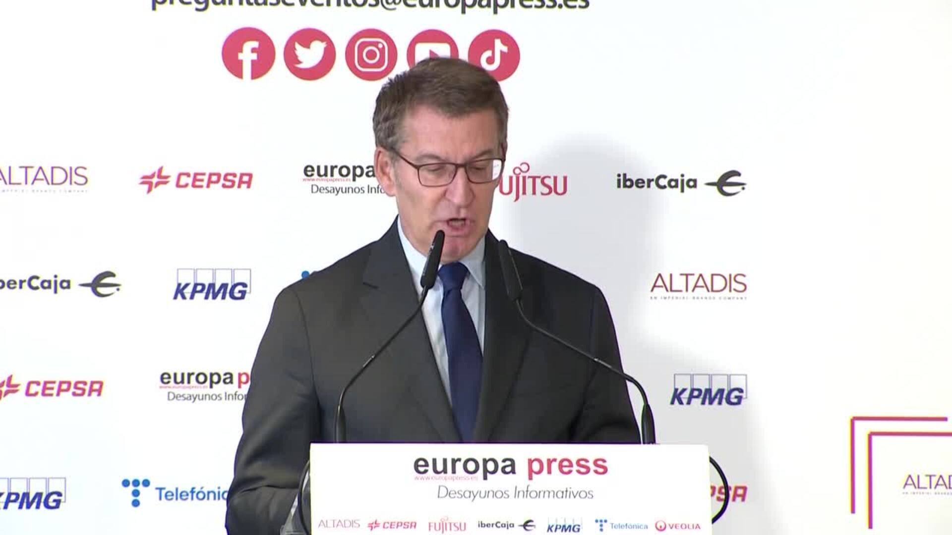 Feijóo promete "contundencia" y "honestidad" frente a Sánchez | El Correo