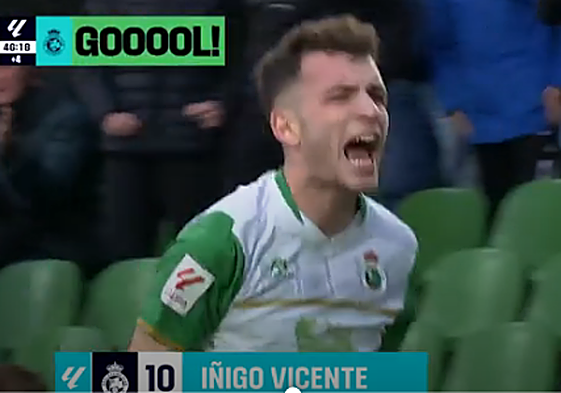 El golazo de Iñigo Vicente que acerca al Racing al play-off de ascenso ...