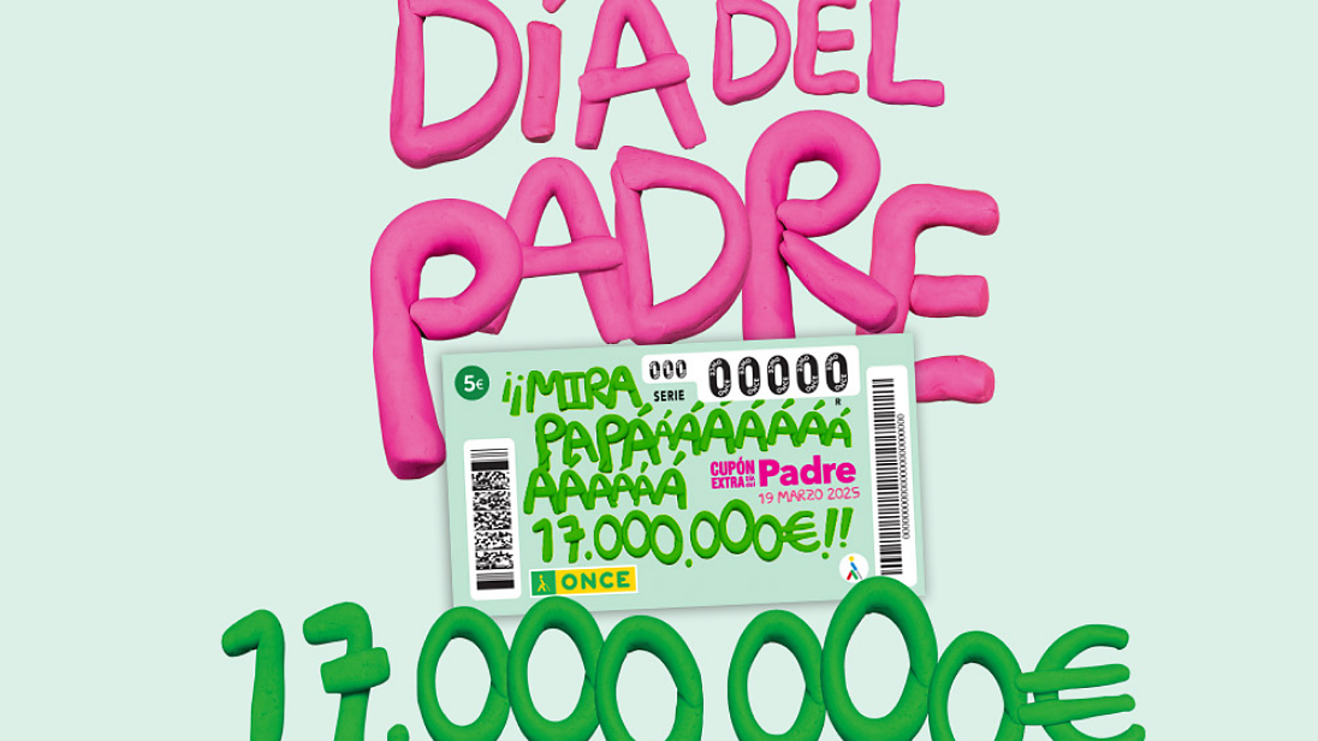 En juego 17 millones a un único cupón de la ONCE por el Día del Padre ...