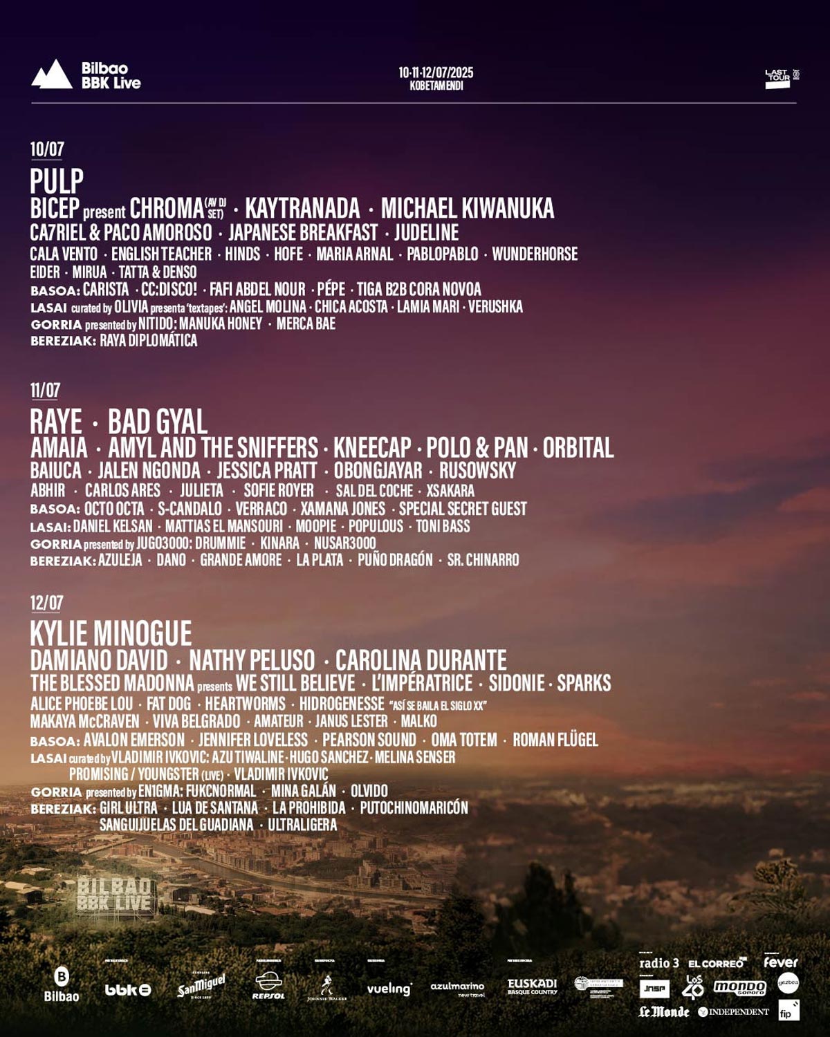 Este es el cartel completo del BBK Live 2025 | El Correo