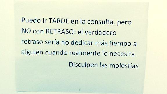 Así se disculpa un médico de Sevilla por los retrasos en su consulta ...