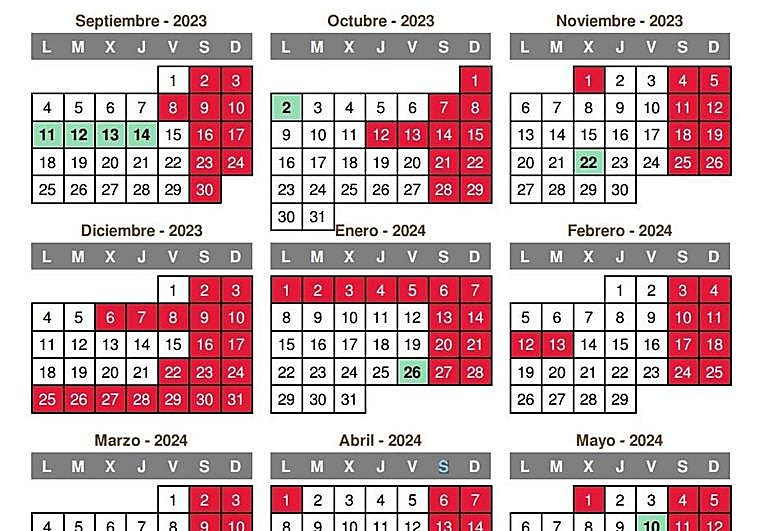 Este es el calendario escolar oficial para el curso 2023-2024 | Hoy