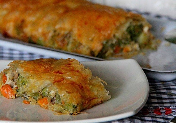 Strudel de verduras con queso de cabra | Hoy