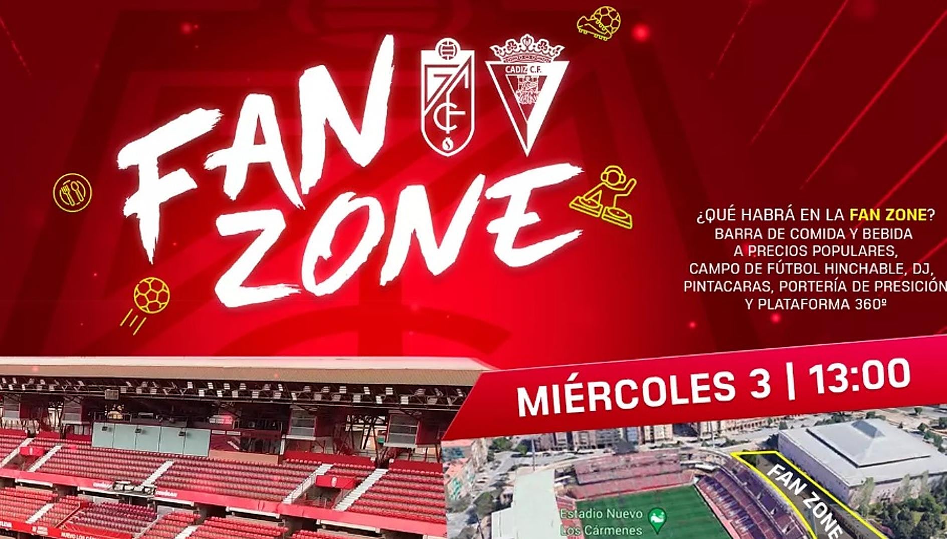 Comida y bebida en la Fan Zone en Los Cármenes para la previa ante el ...