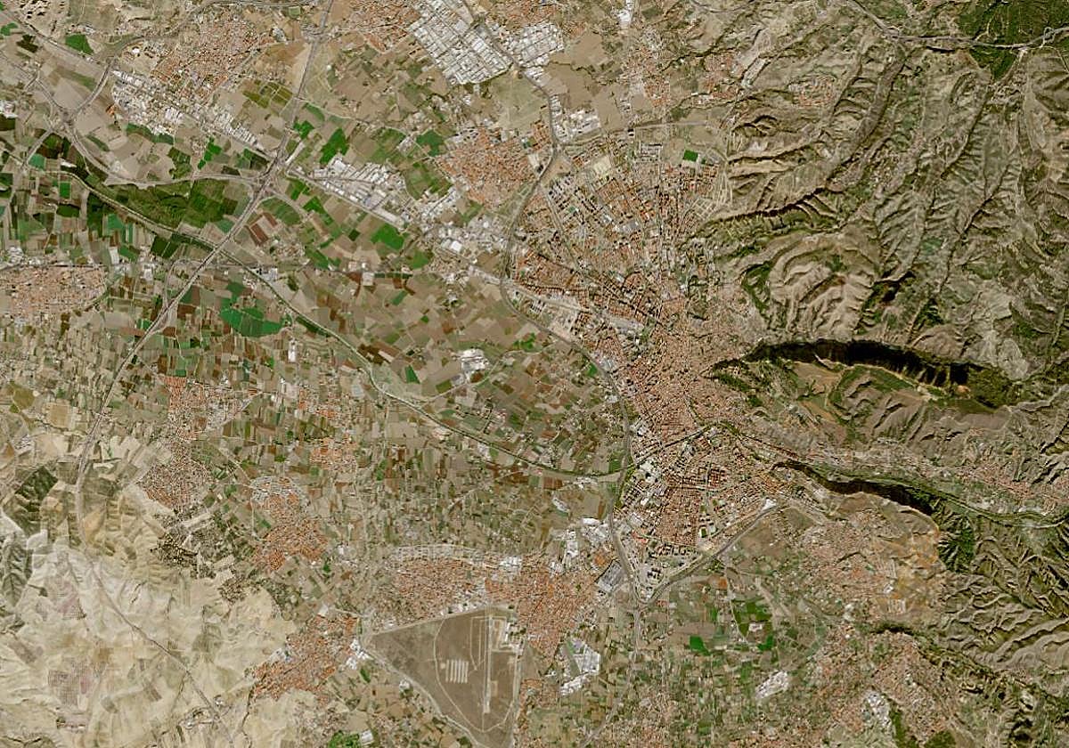 La espectacular imagen de Granada y su cinturón vista desde el espacio ...