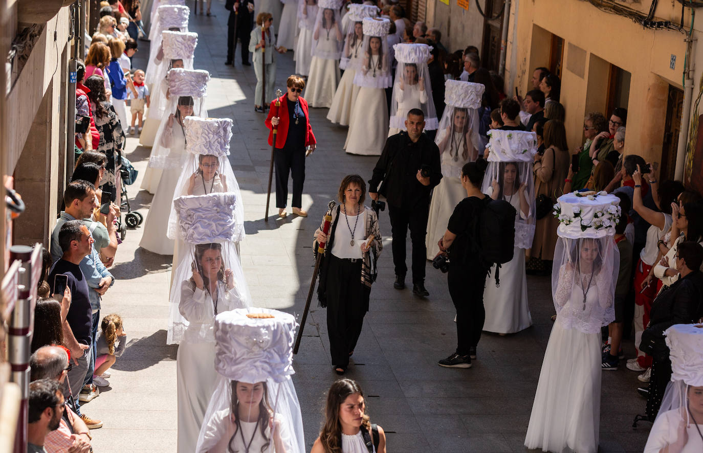 Procesión de las doncellas por las calles de Santo Domingo | La Rioja